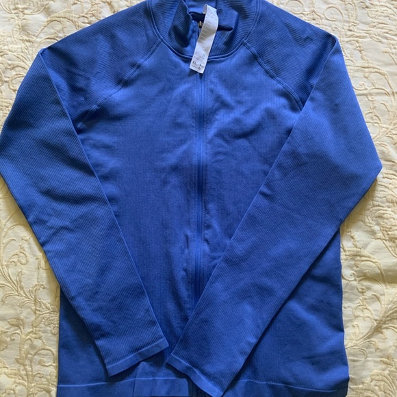 Fabletics | Jackets & Coats | Brand New Bright Blue Zip Jacket ...